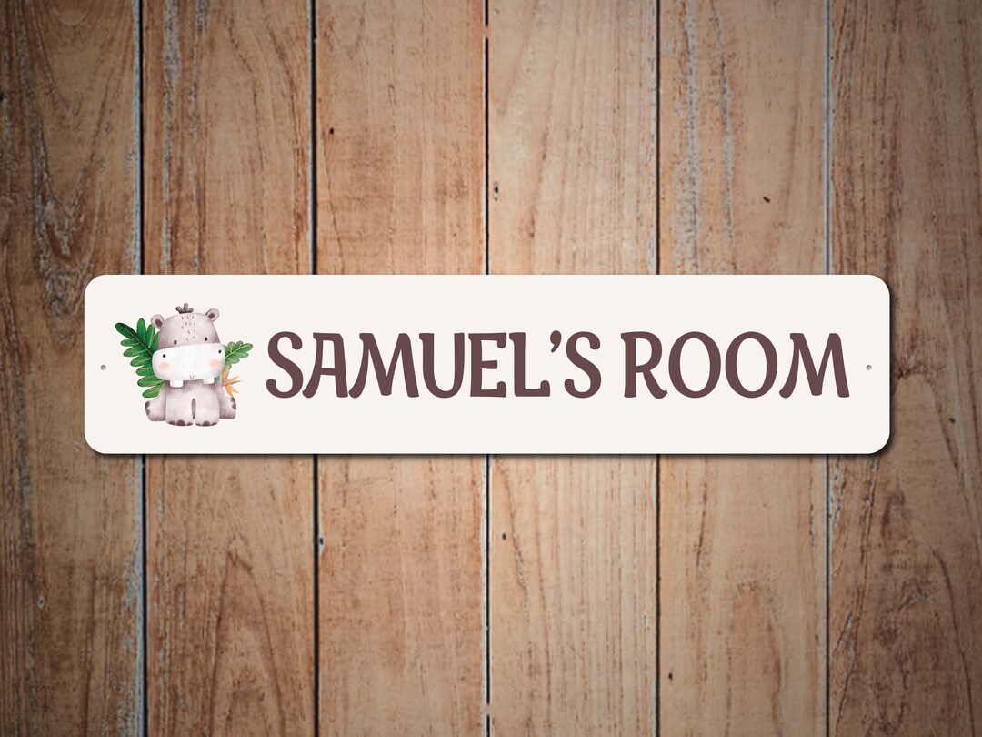 Hippo Nursery Crib Decor, Animal Nursery Sign, Jungle Animals, Custom ...