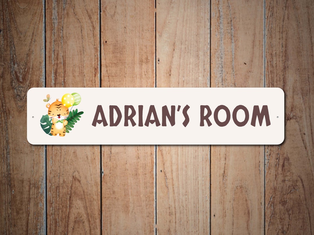 Tiger Nursery Safari Decor, Nursery Door Sign, Zoo Animals, Custom Boy ...
