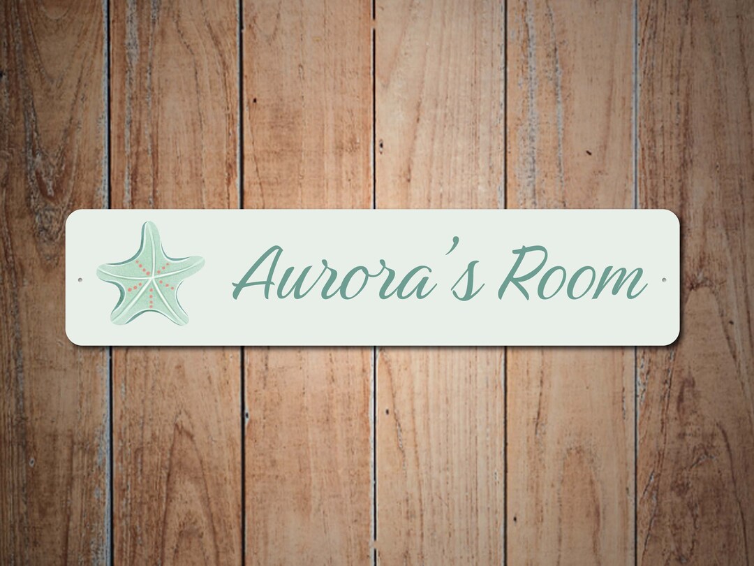 Custom Beach Theme Name Sign for Girls, Girl Bedroom Decor, Watercolor ...