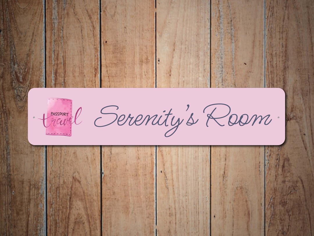 Travel Passport Teen Girl Room Sign, Dorm Decor for College Girls ...