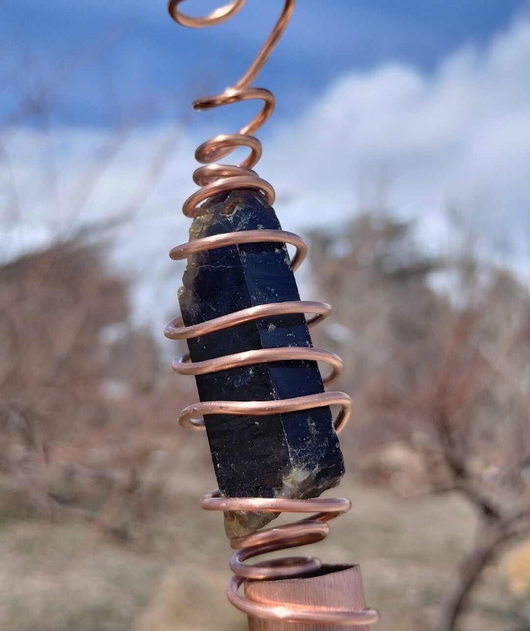 Electroculture Antenna With Smoky Quartz Crystal. Cloud Buster - Etsy