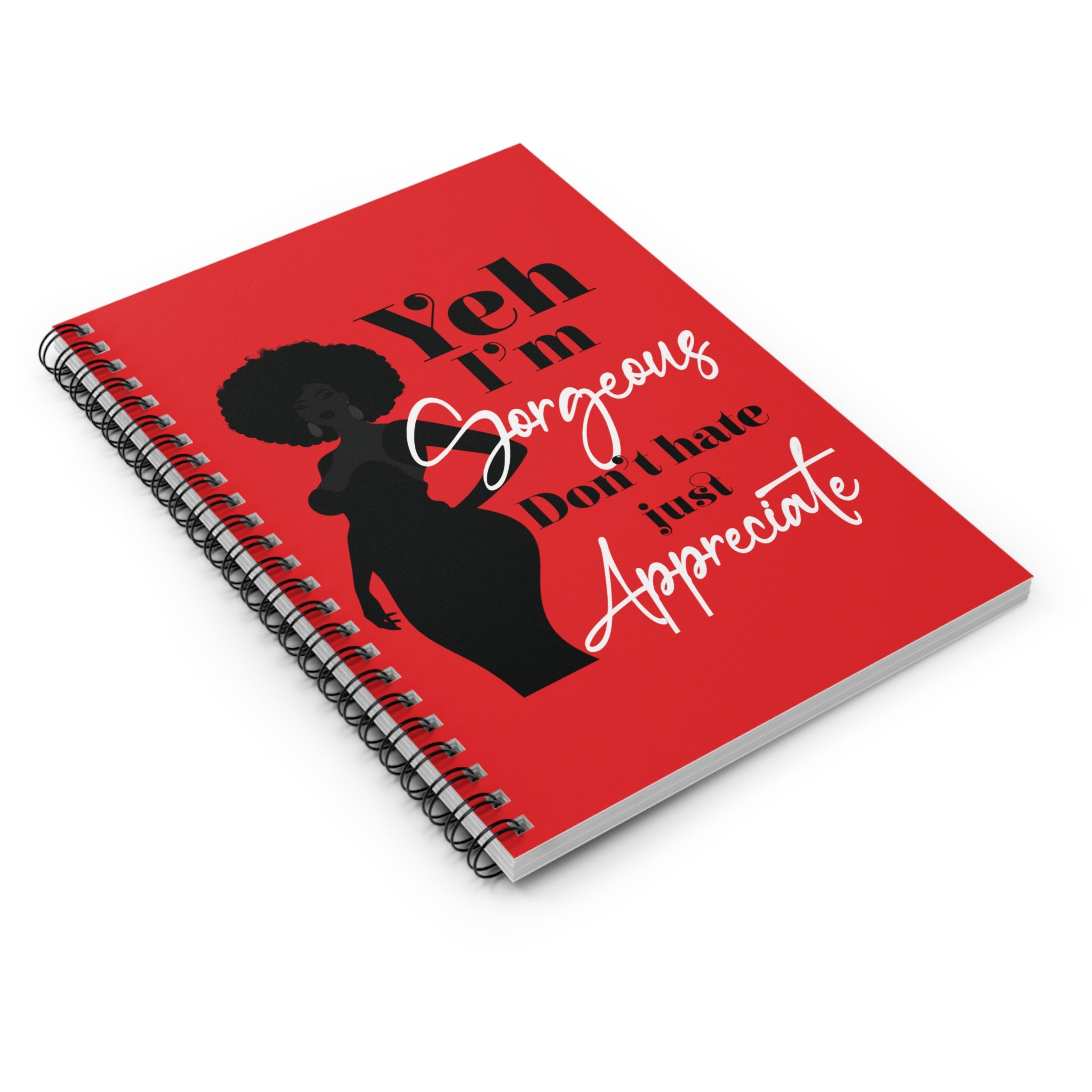 Blank Ruled Positive Affirmation Notebook for Black Women. Self Love ...