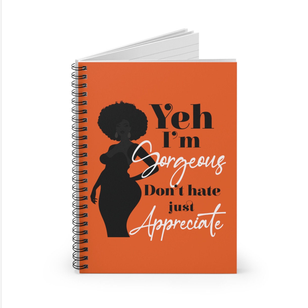 Blank Ruled Positive Affirmation Notebook for Black Women. Self Love ...