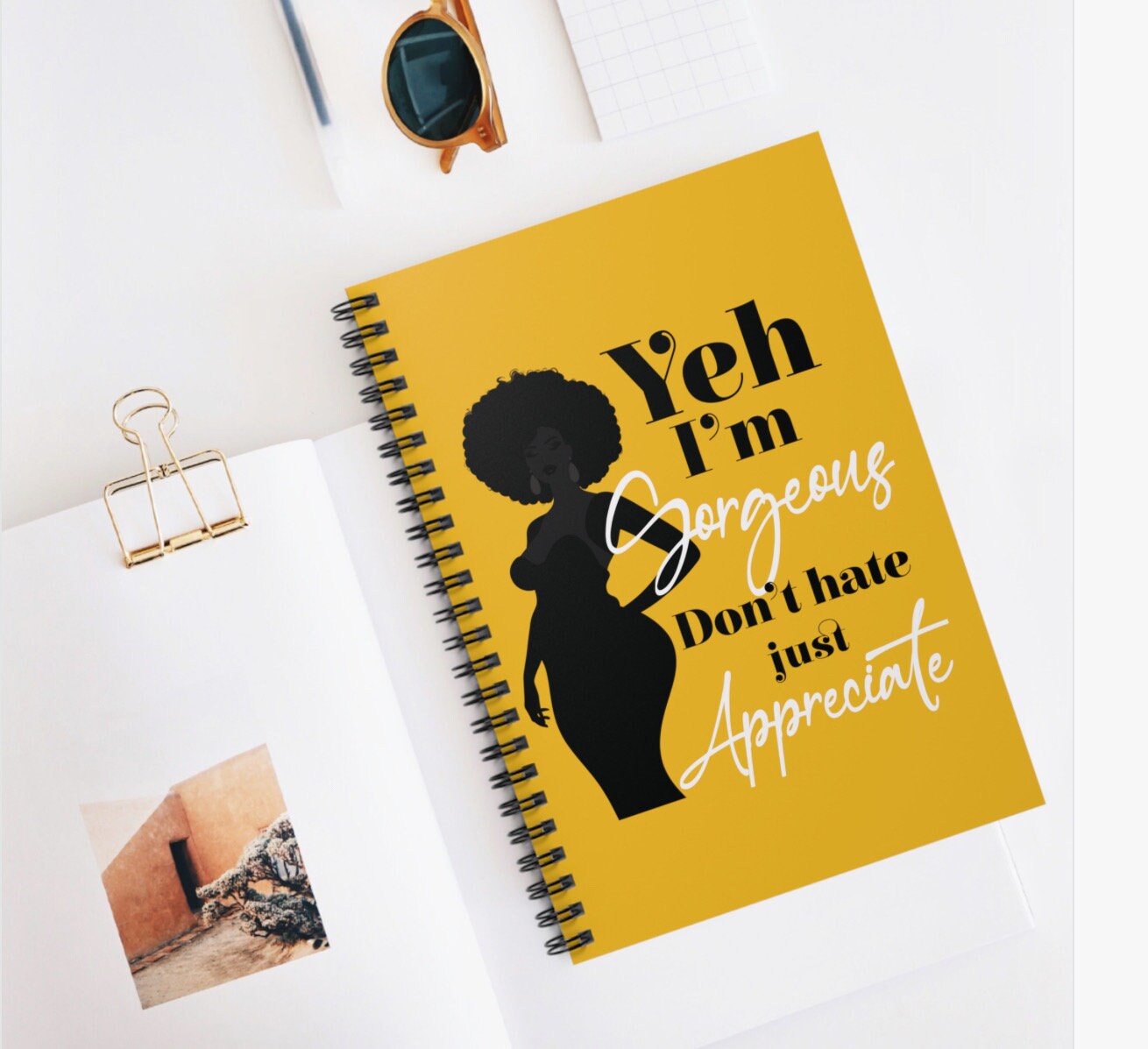 Blank Ruled Positive Affirmation Notebook for Black Women. Self Love ...