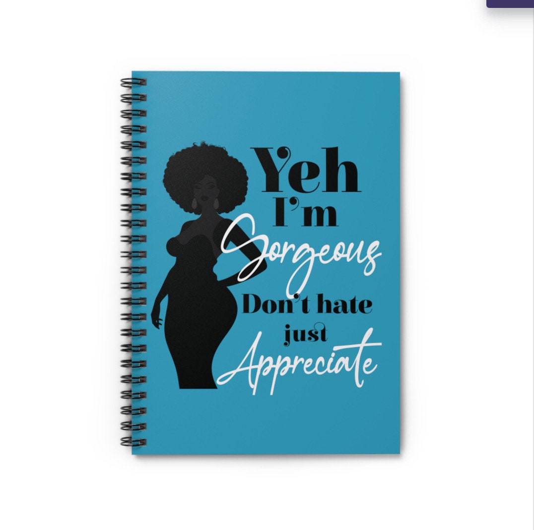 Blank Ruled Positive Affirmation Notebook for Black Women. Self Love ...