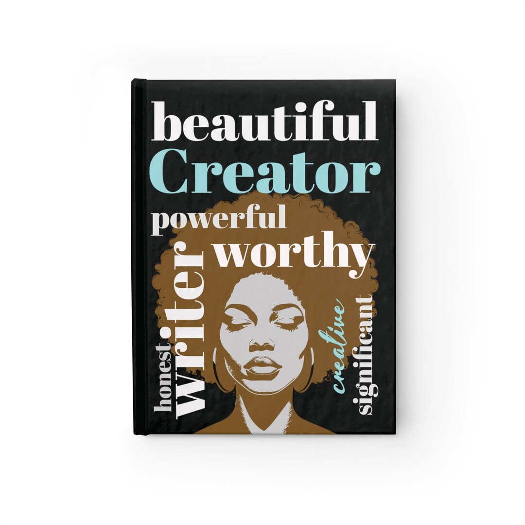 Inspirational Hardcover Journal: Black Melanated Women, Words of Power ...