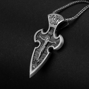 Jesus Crucifixion, Silver Cross, Christian Symbol, Faith Necklace ...