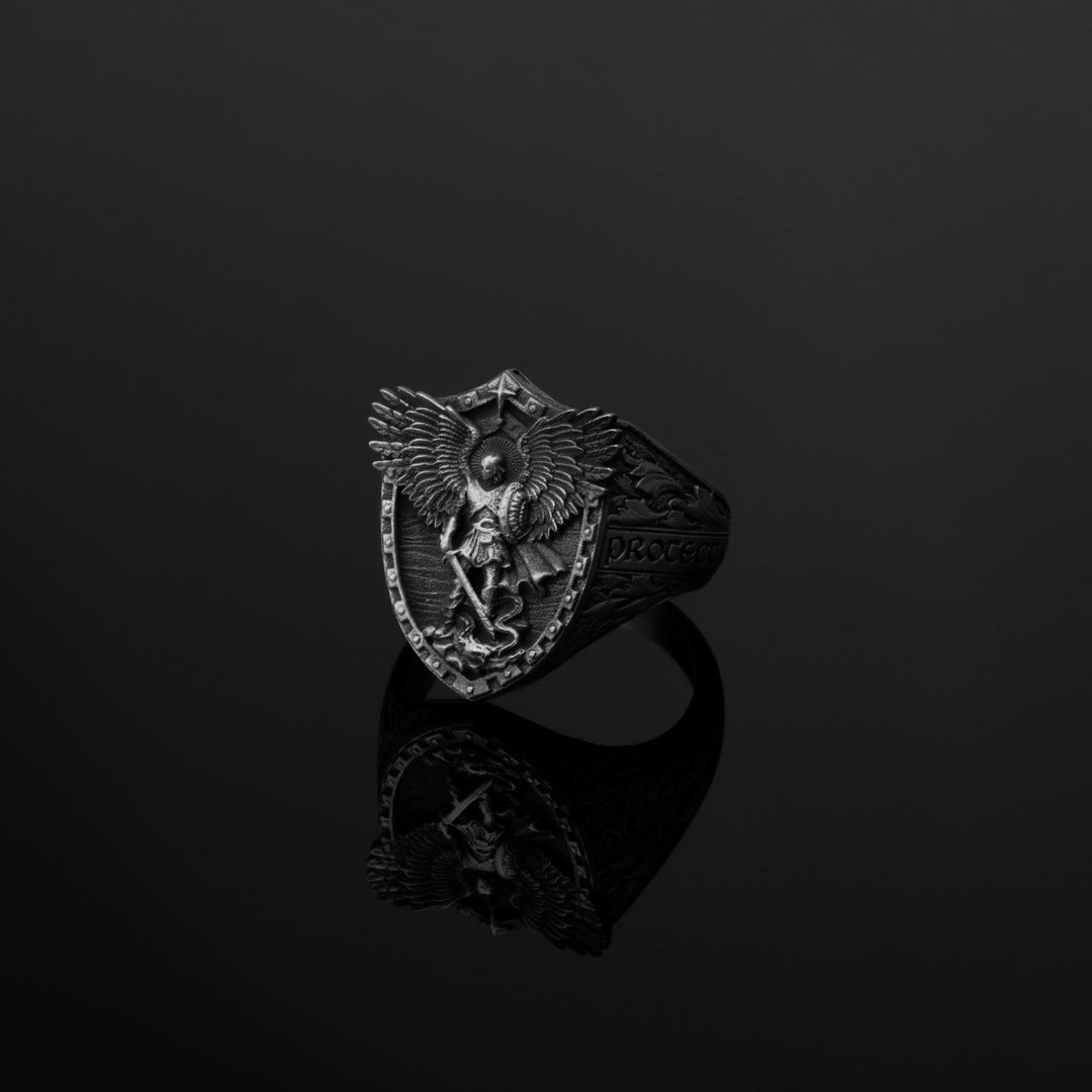 St Michael Ring Archangel Spiritual Accessory Saint - Etsy