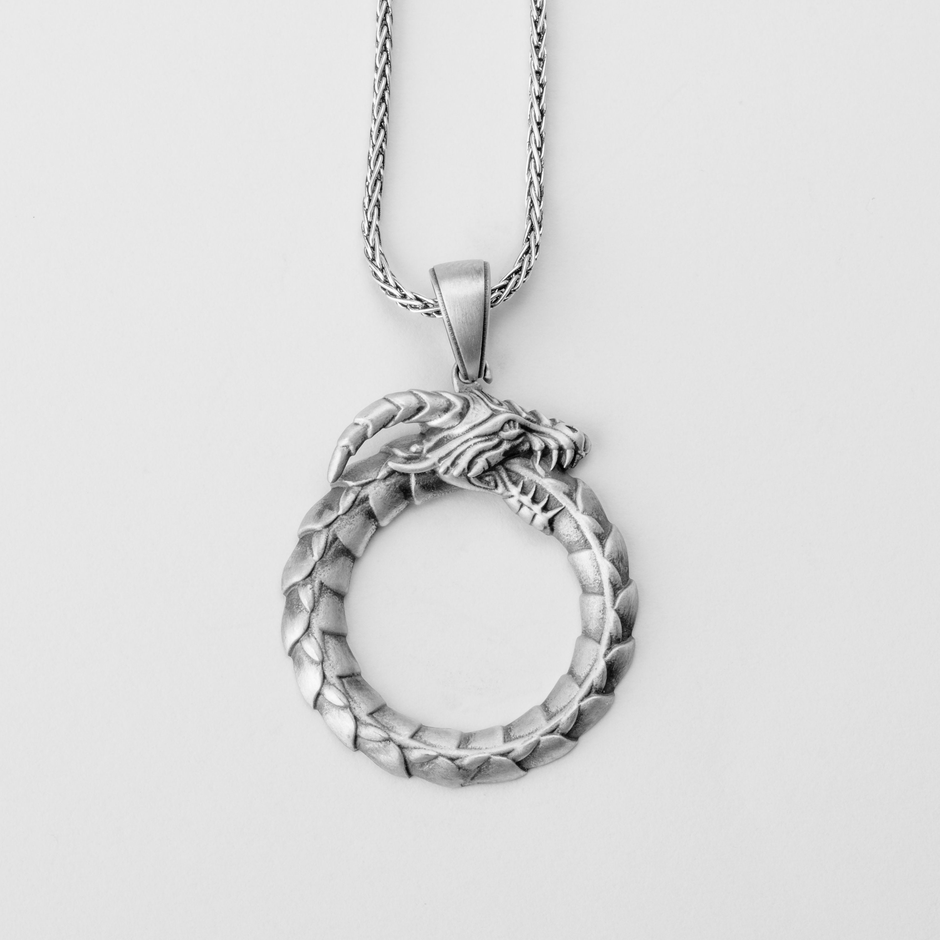 Ouroboros Pendant, Norse Mythology, Silver Serpent, Infinite Cycle ...