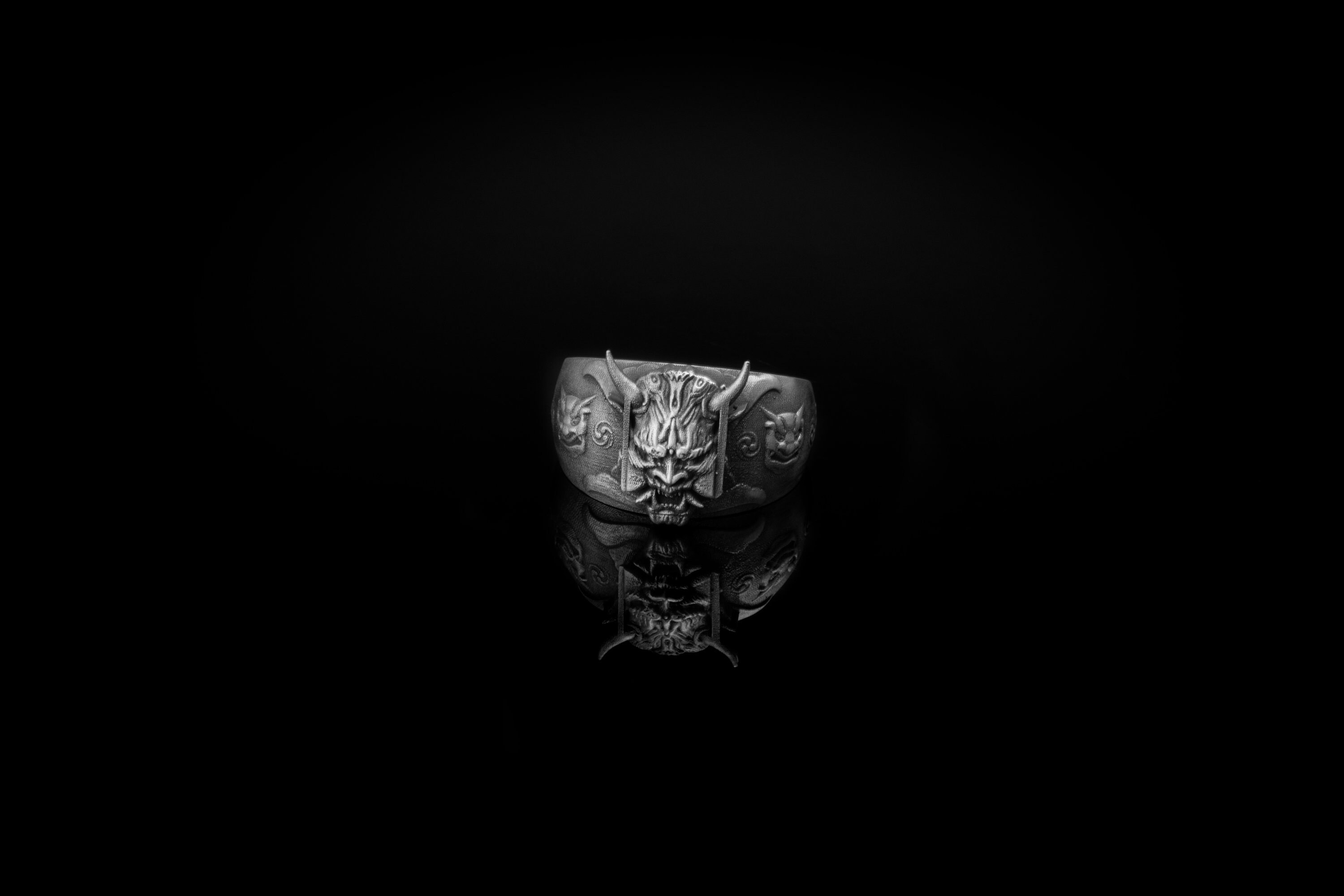 Oni Band Ring Japanese Demon Mythology Inspired Unique - Etsy