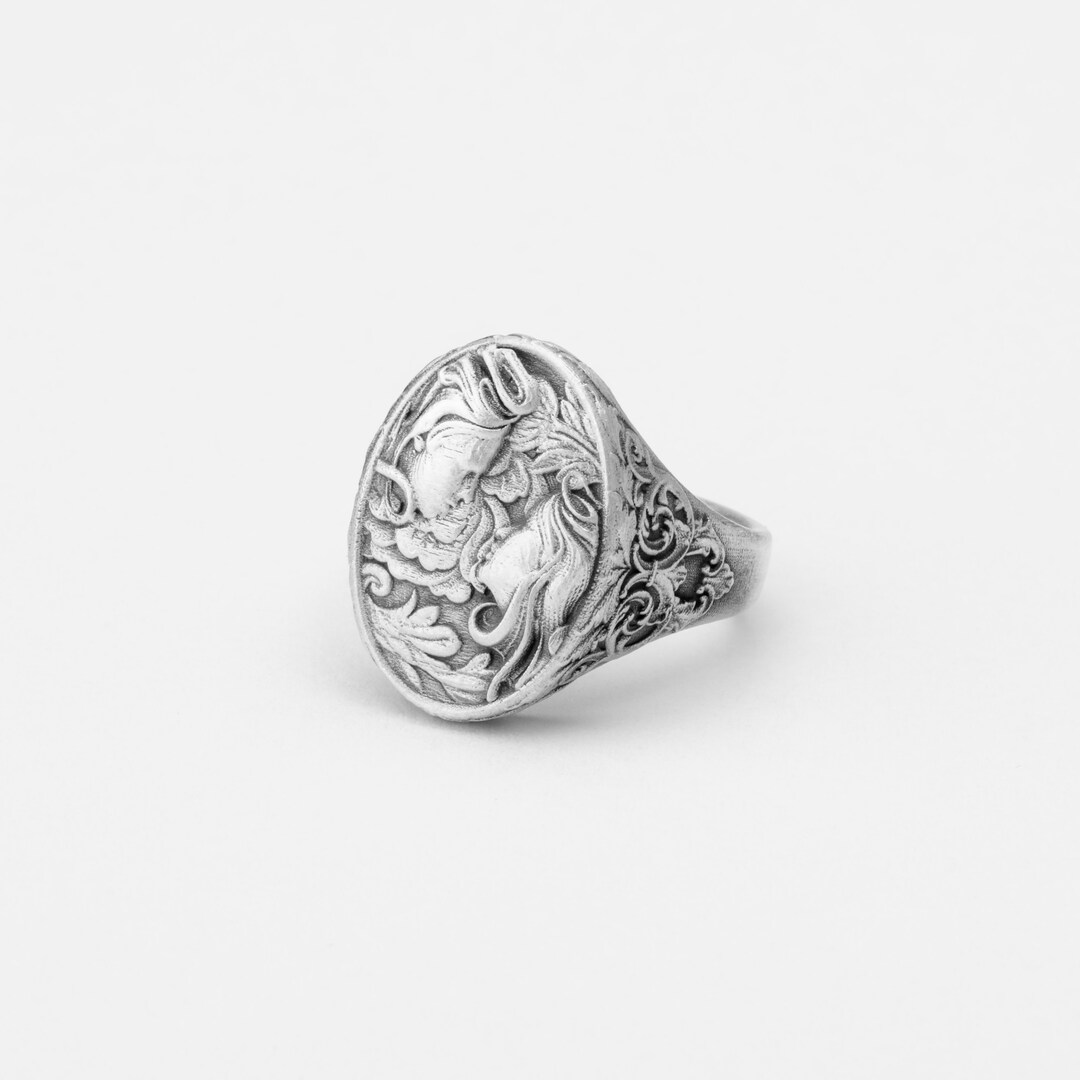 Silver Kiss Ring, Kissing Couple, Love Jewelry, Romantic Gift ...