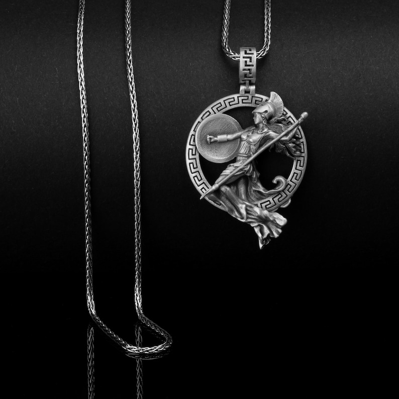Athena Necklace, Greek Goddess, Wisdom Symbol, Ancient Greece, Mythology Jewelry, Silver Athena ...