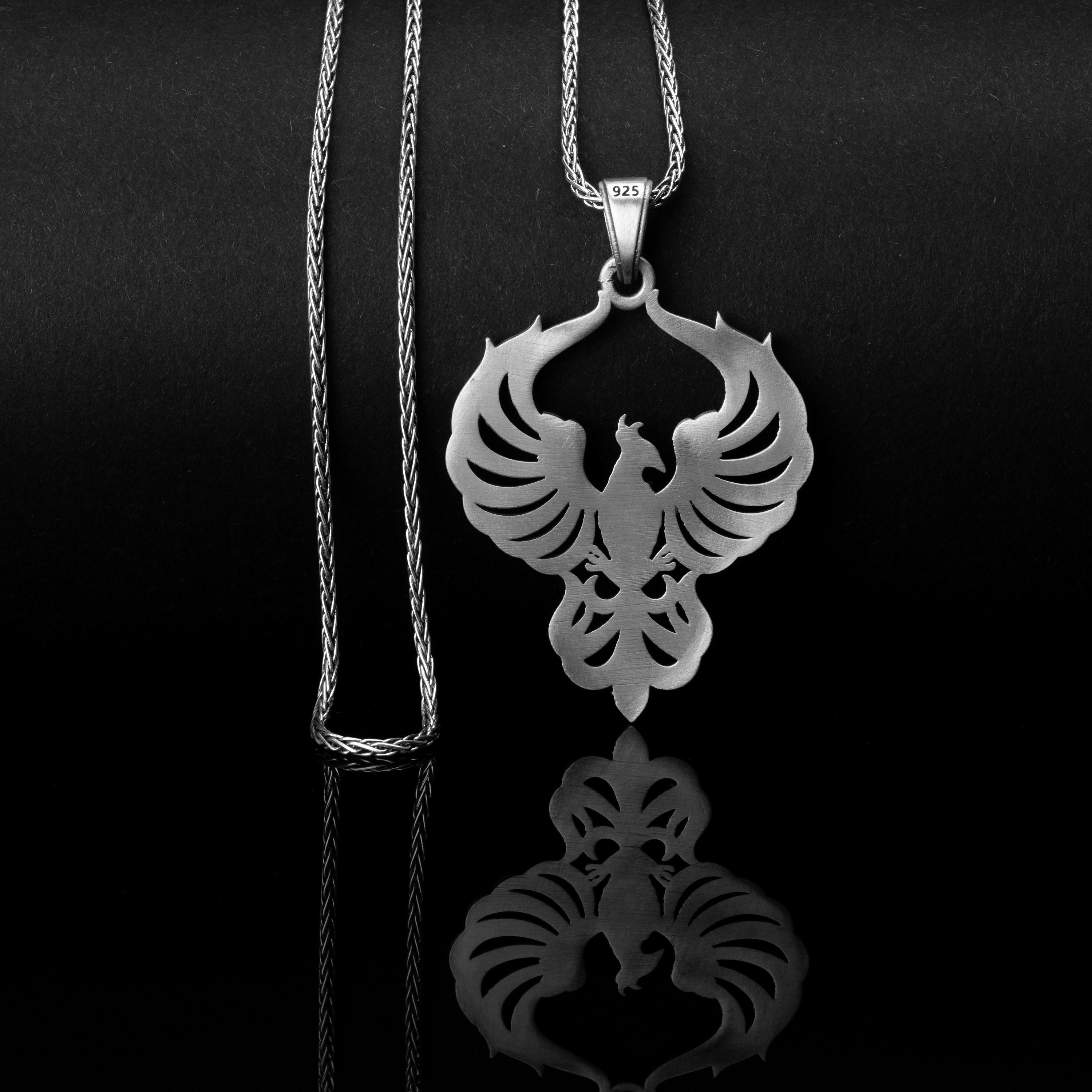 Phoenix Origami, Firebird Pendant, Phoenix Necklace, Symbol of Renewal ...