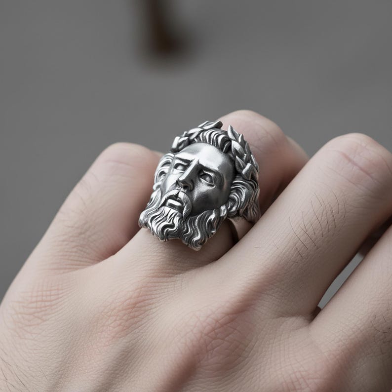 Poseidon Ring, Greek God, Ocean God, Sea Deity, Mythology Jewelry ...