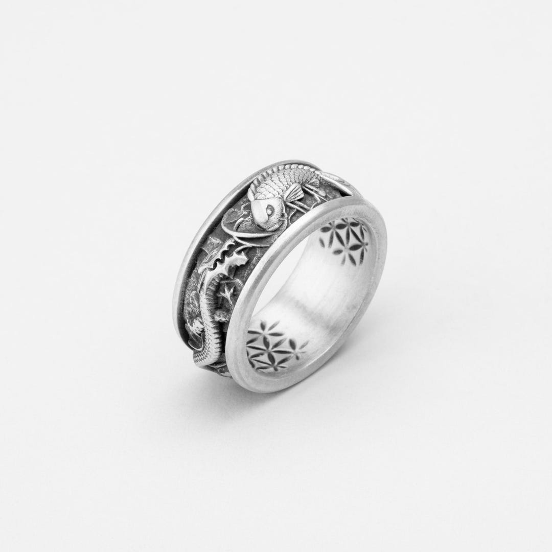 Asian Dragon Ring, Silver Carp, Eastern Mythology, Yin Yang Symbol ...