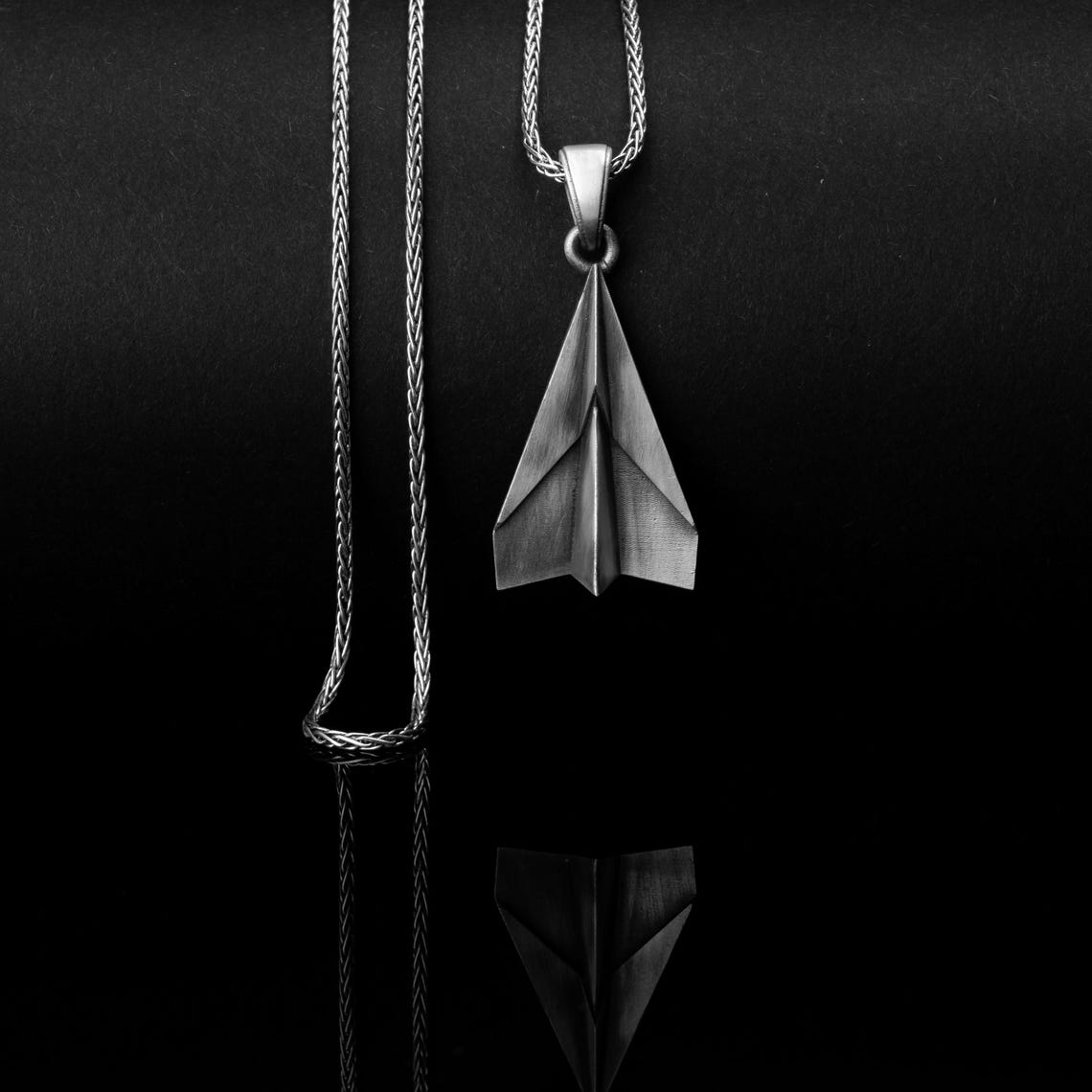 Origami Plane, Paper Airplane, Origami Jewelry, Plane Pendant, Unique ...