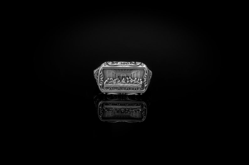 Last Supper Ring, Sterling Silver, Religious Jewelry, Christian ...