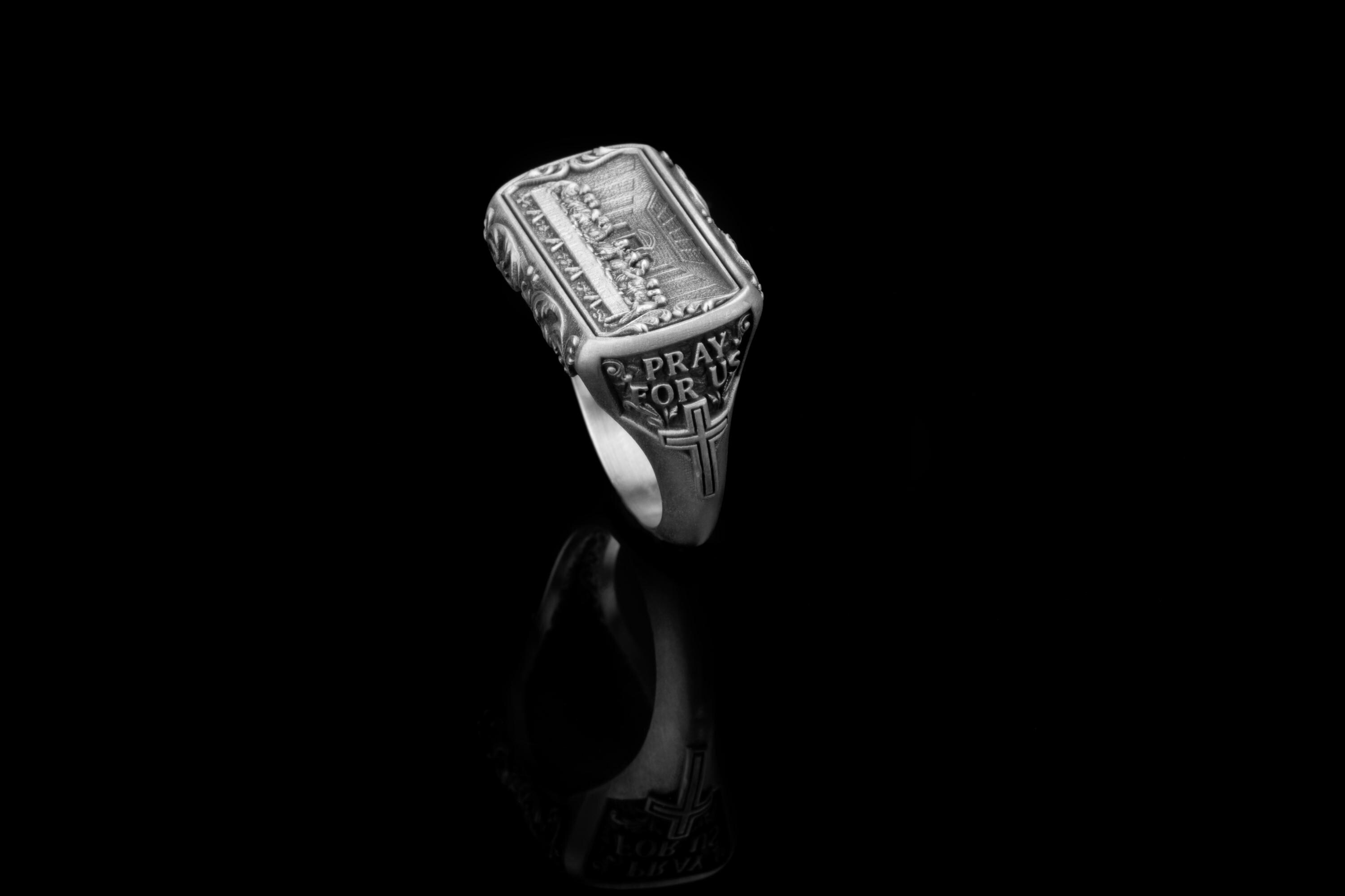 Last Supper Ring, Sterling Silver, Religious Jewelry, Christian ...