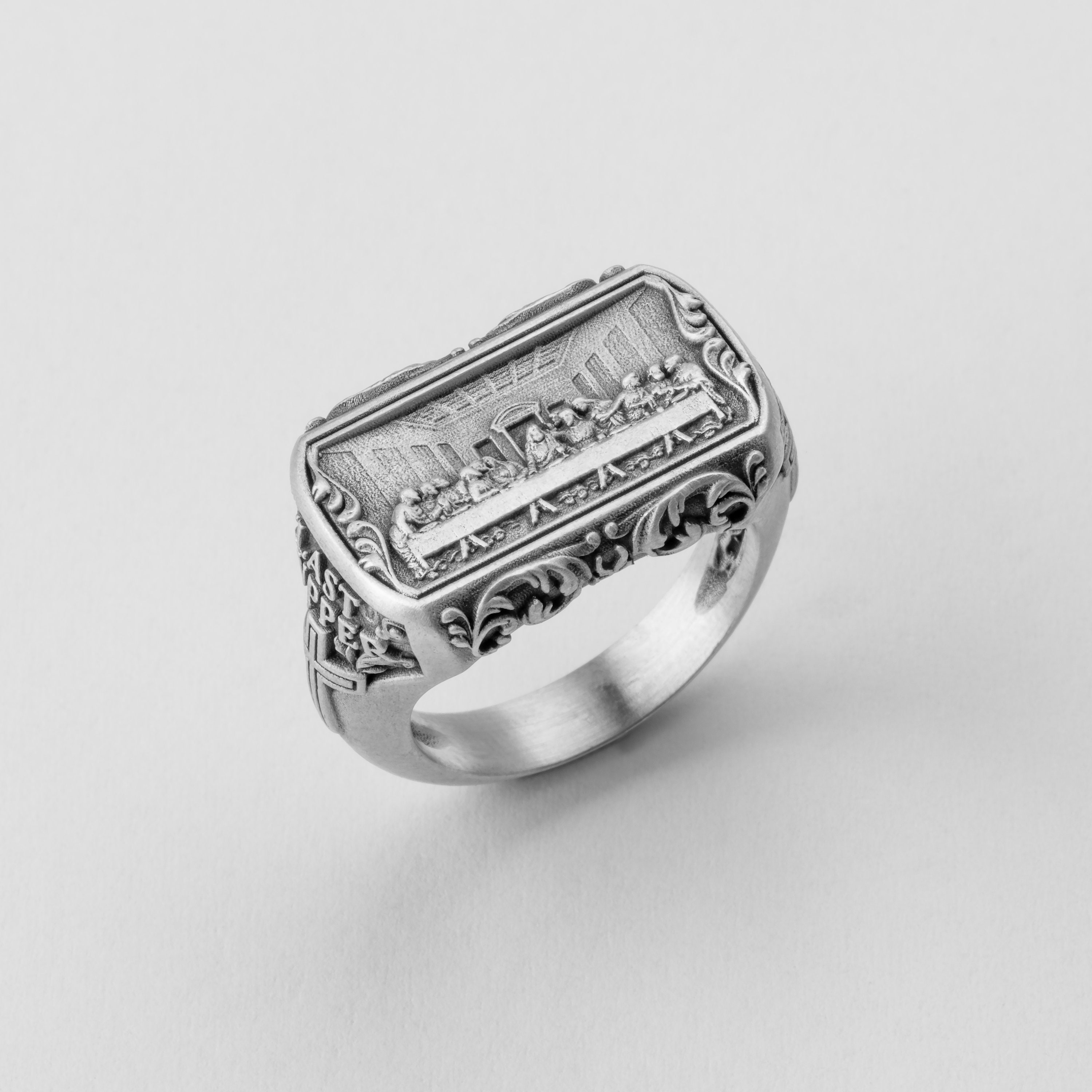 Last Supper Ring, Sterling Silver, Religious Jewelry, Christian ...