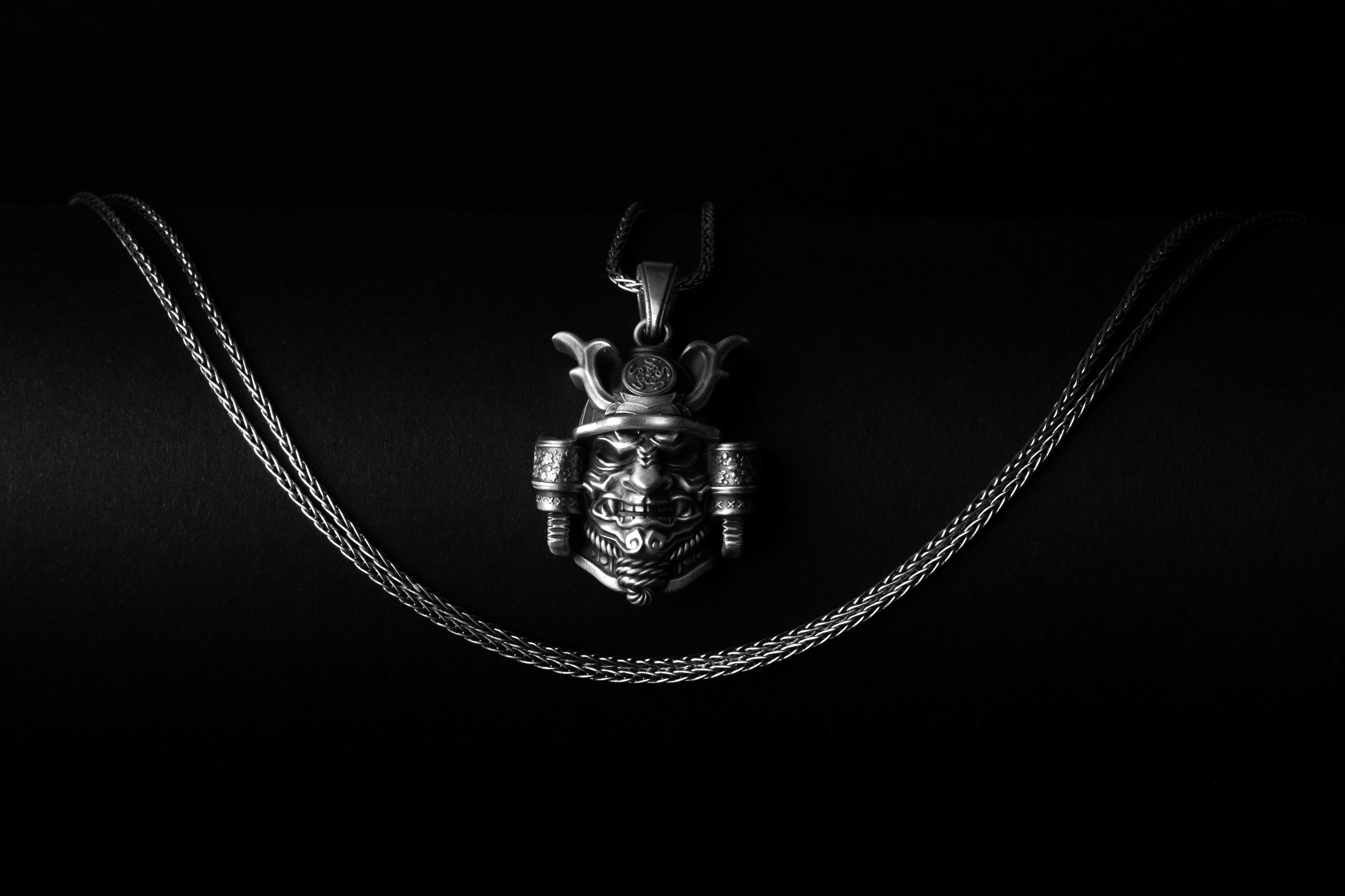 Samurai Necklace, Helmet Pendant, Warrior Charm, Japanese History ...