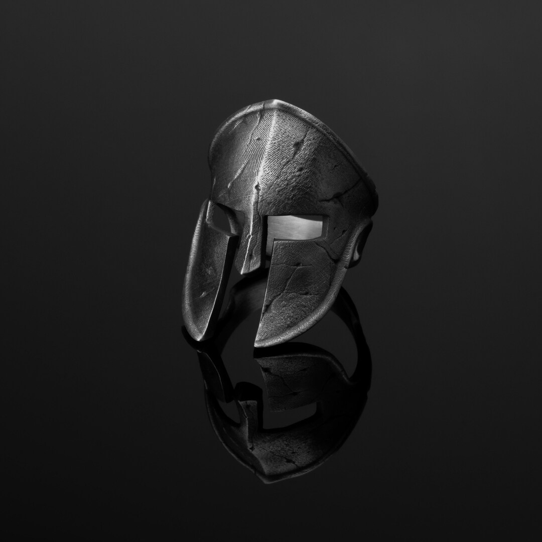 Spartan Helm Ring, Gladiator Ring, Ancient Rome Ring, Warrior Band Ring ...