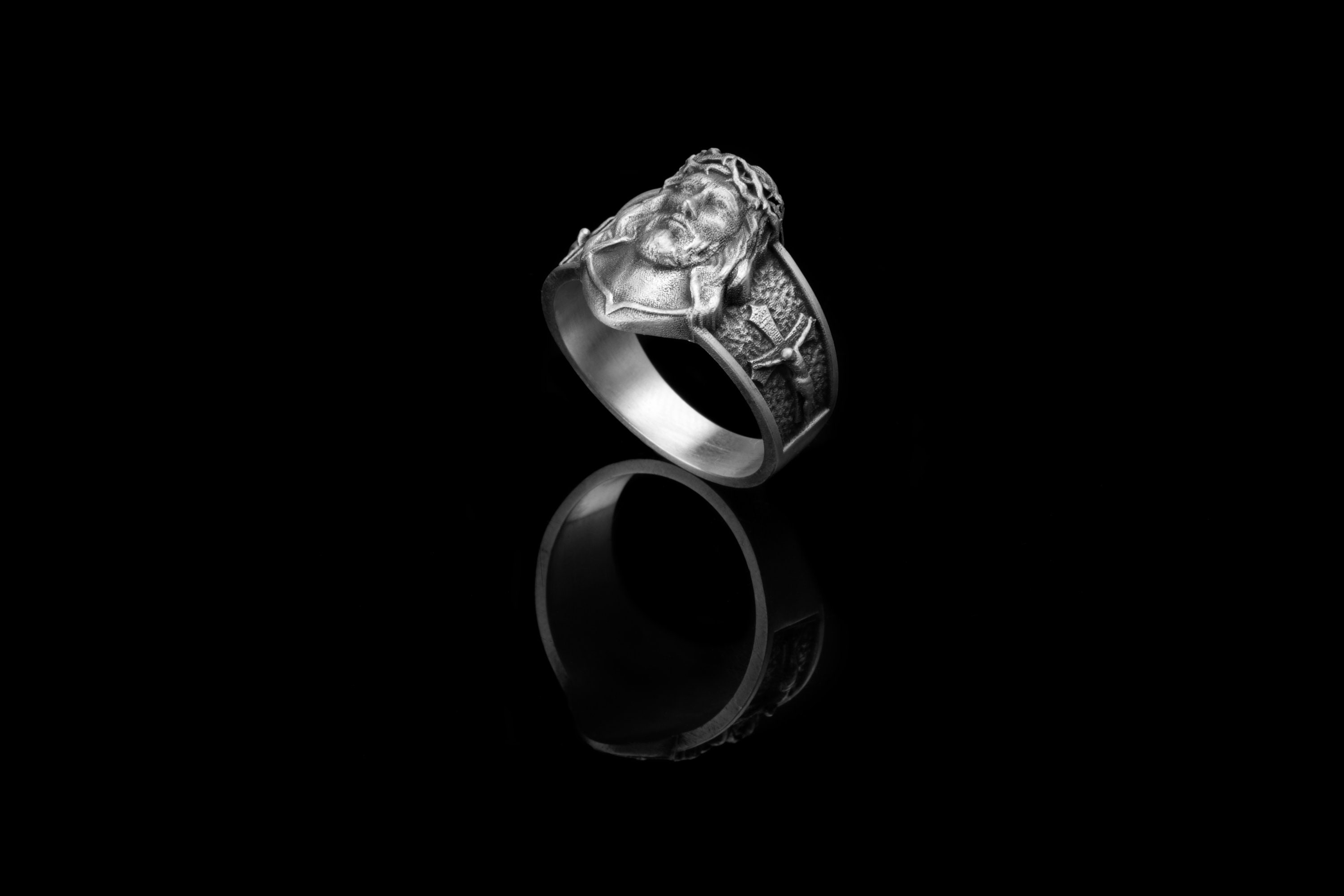 Jesus Ring, Crown of Thorns, Sterling Silver, Christian Jewelry, Faith ...