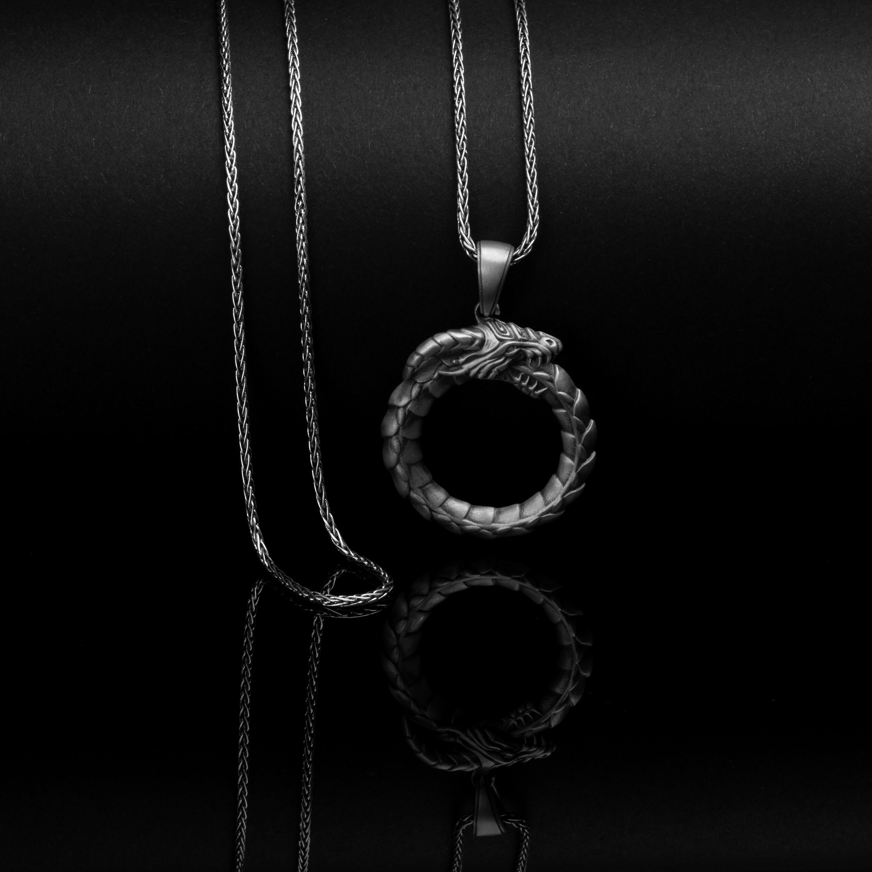 Ouroboros Pendant, Norse Mythology, Silver Serpent, Infinite Cycle ...