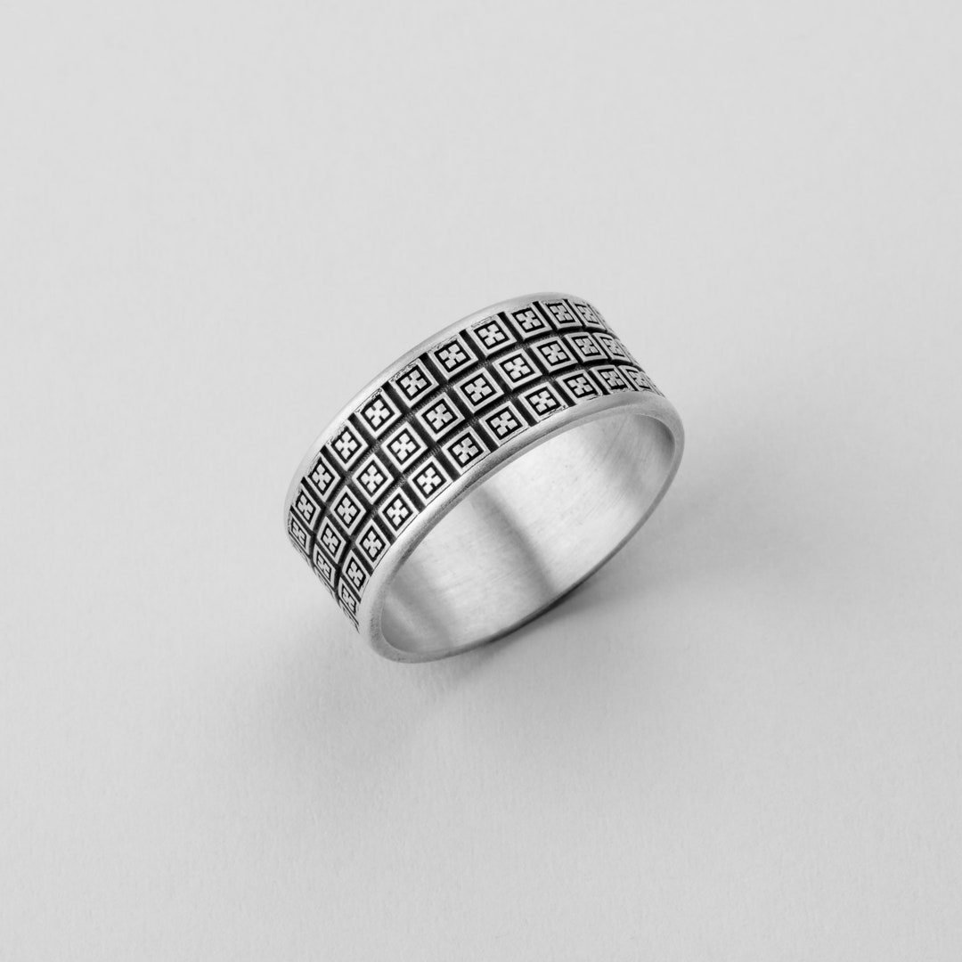 X Band Ring, Geometric, Sterling Silver, Minimalist Jewelry, Modern ...