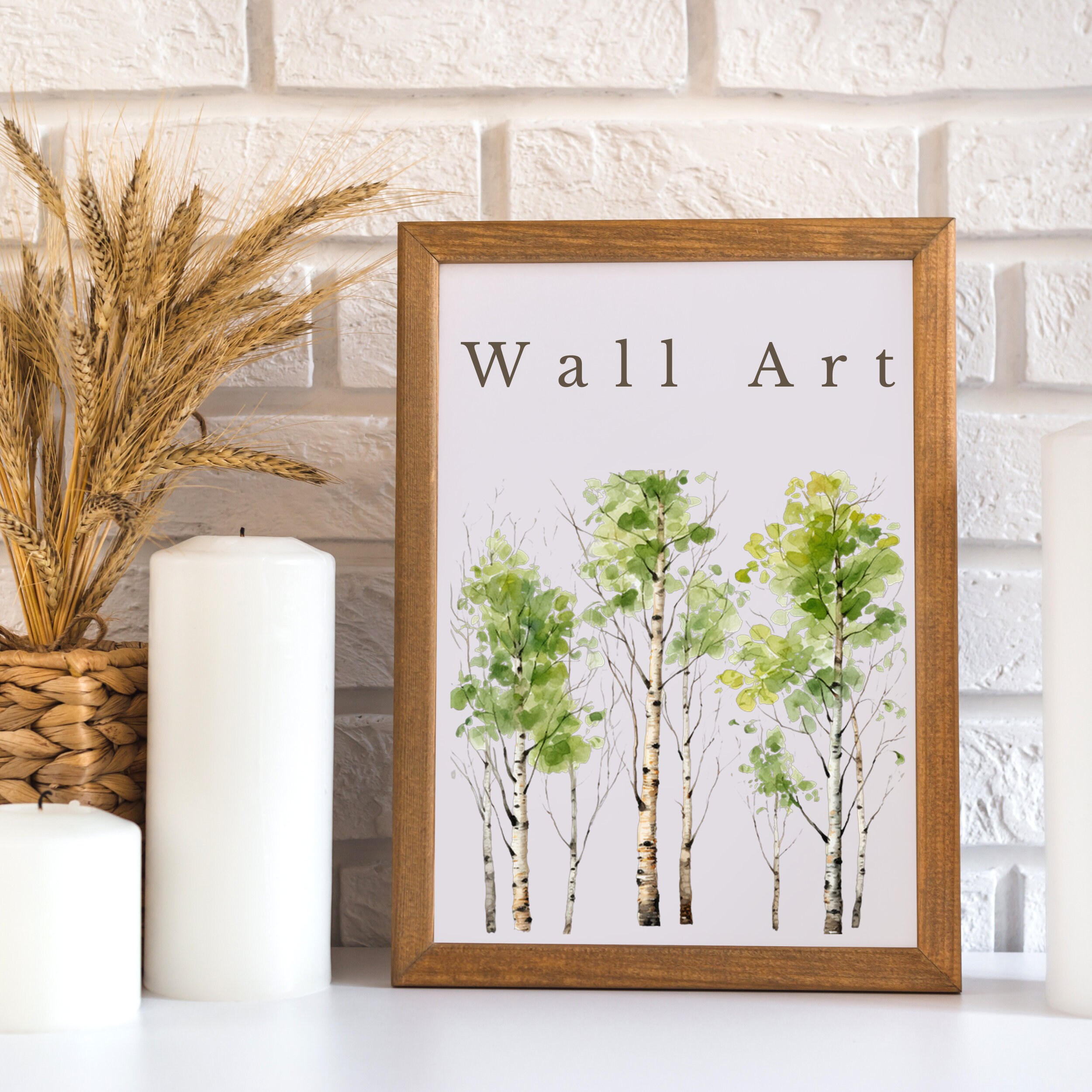 Watercolor Spring Birch Trees Clipart - Springtime Birch Forest PNG ...