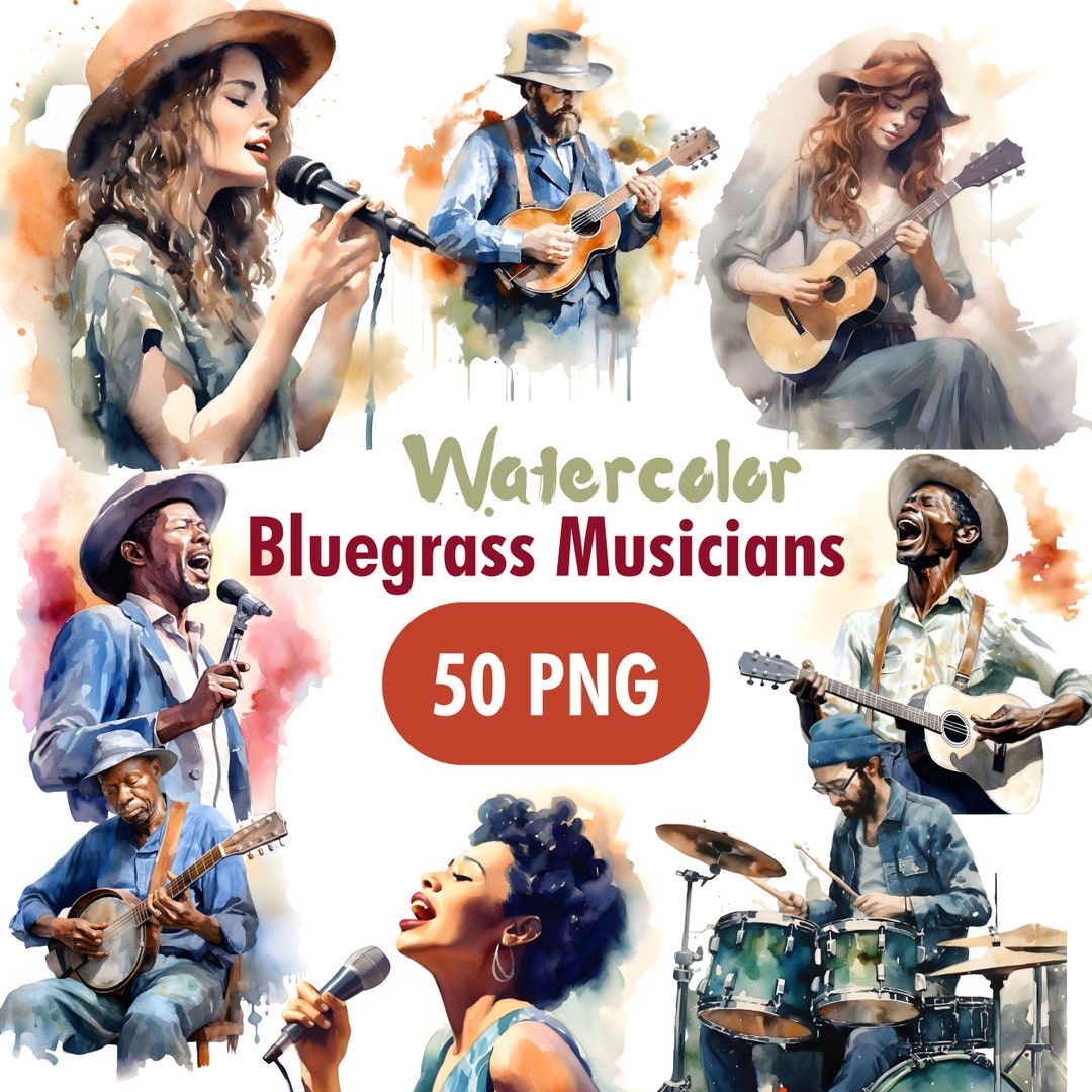 Watercolor Music Clipart: Piano, Concert Instruments, 300dpi PNG ...
