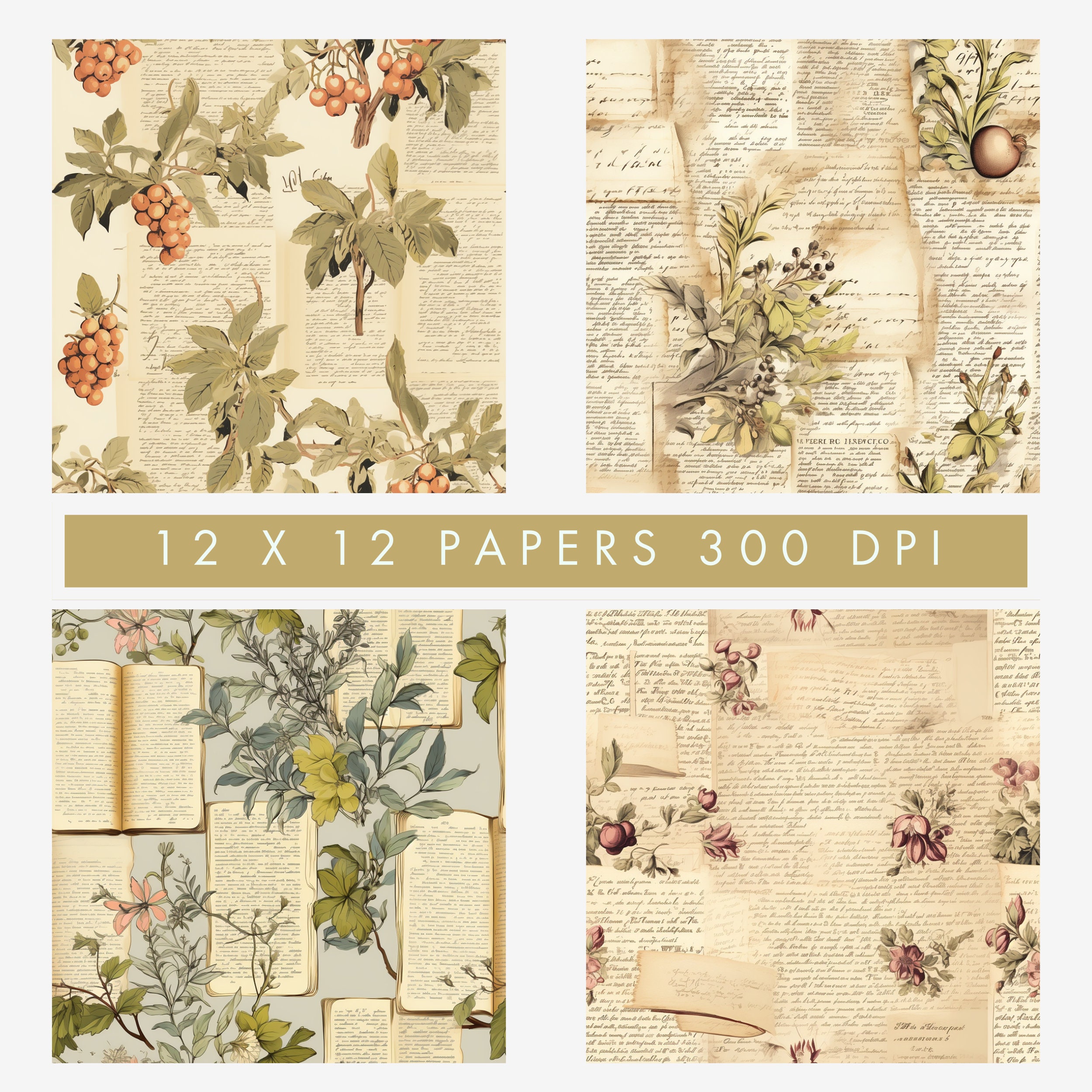 Scripture Ephemera Digital Paper Junk Journal Kit, Vintage, Bible ...
