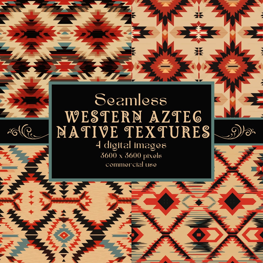 Western Aztec Native Textures Junk Journal Digital Paper Printable ...