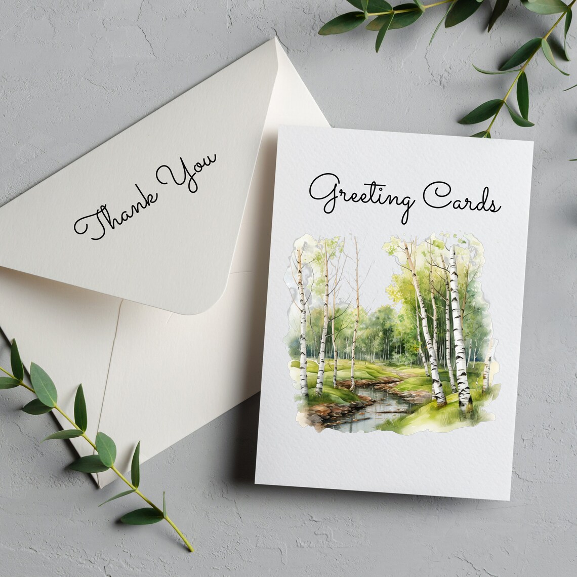 Watercolor Spring Birch Trees Clipart - Springtime Birch Forest PNG ...