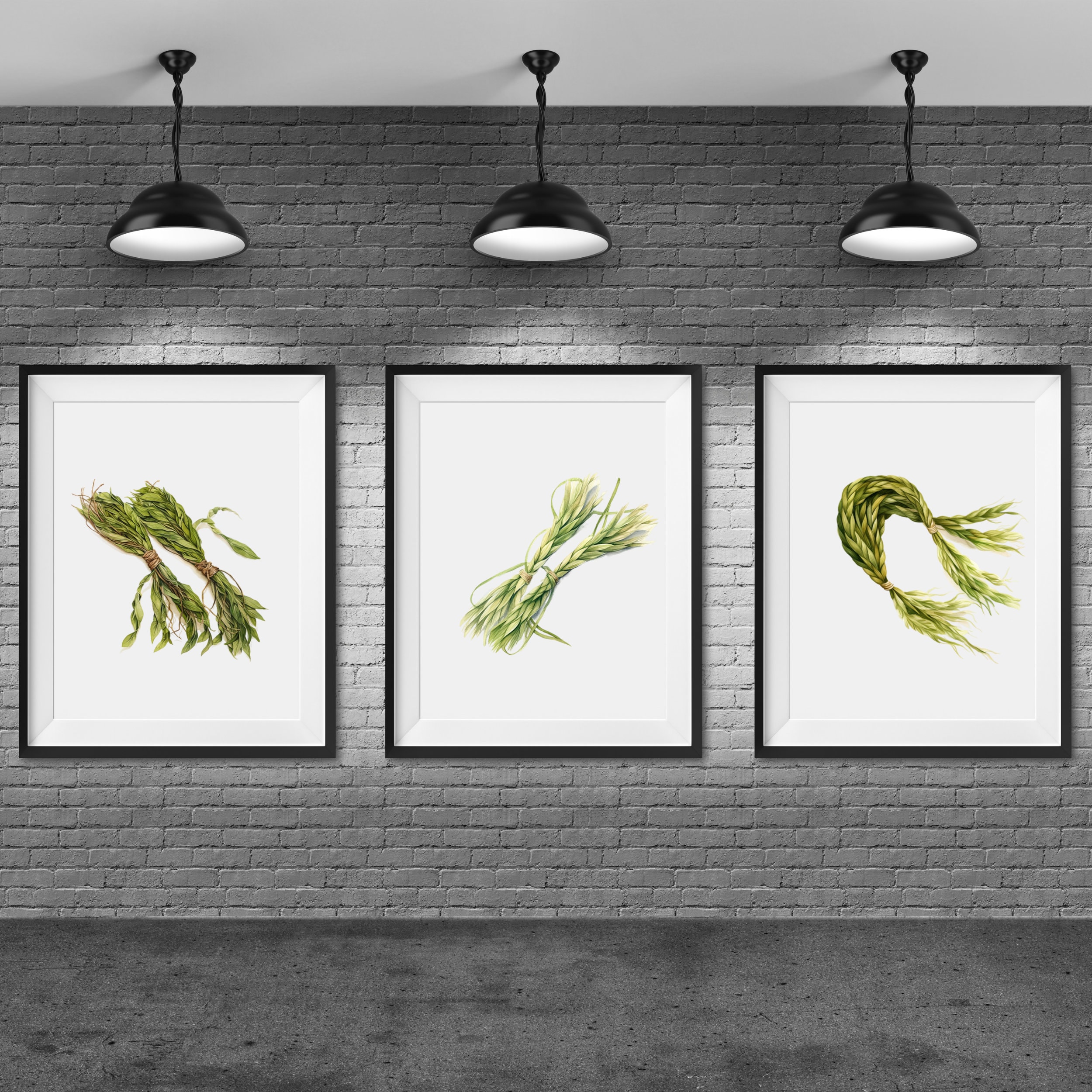 Watercolor Sweet Grass Braids Clipart PNG - Etsy