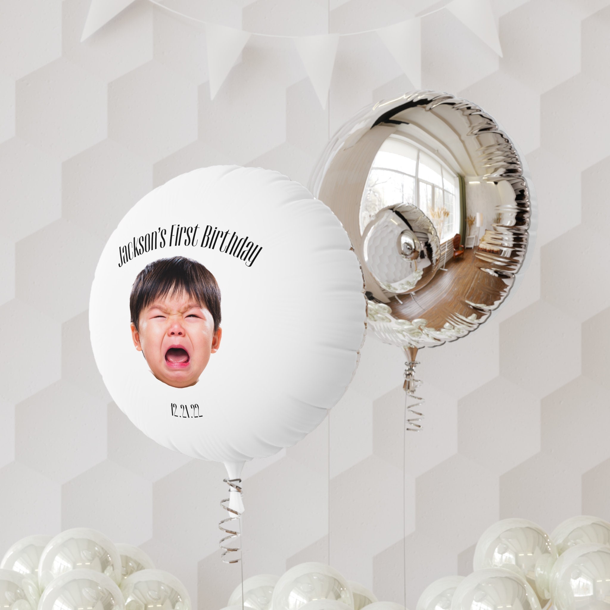 Baby Birthday Custom Balloon, Custom Printed 18 Full Color Print ...