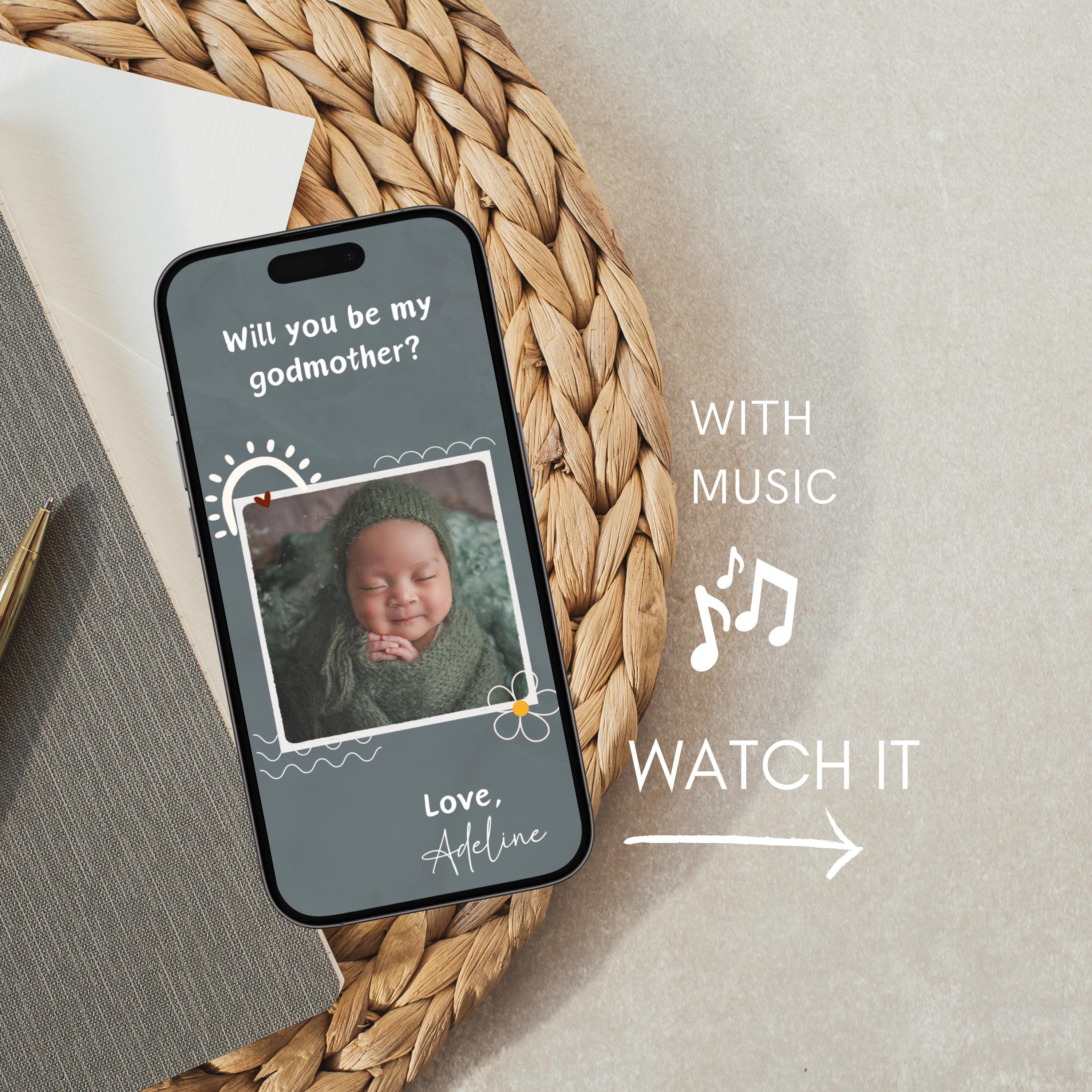 Will You Be My Godmother Proposal Invitation Video Godparent Proposal ...