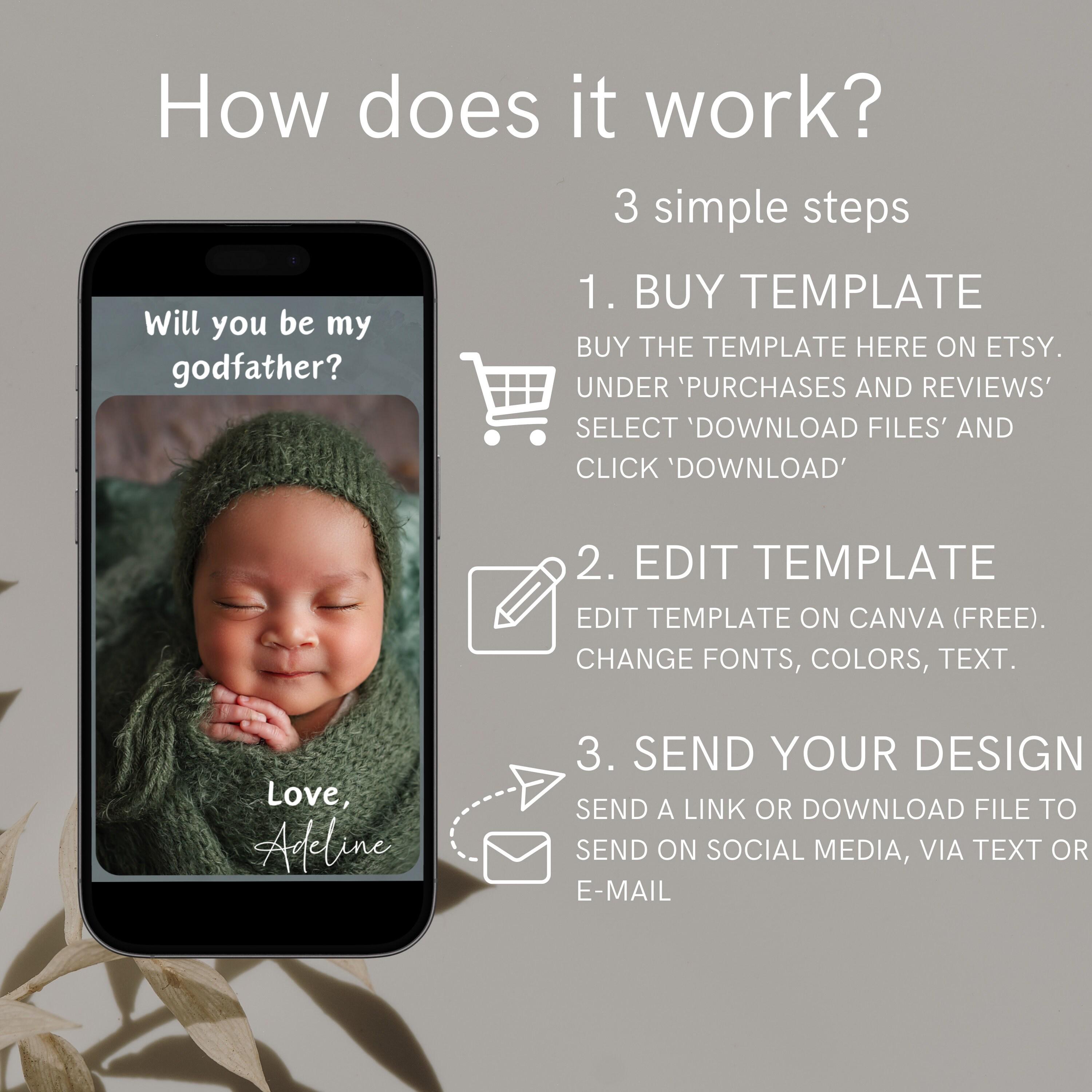 Will You Be My Godfather Proposal Invitation Video Godparent Proposal ...