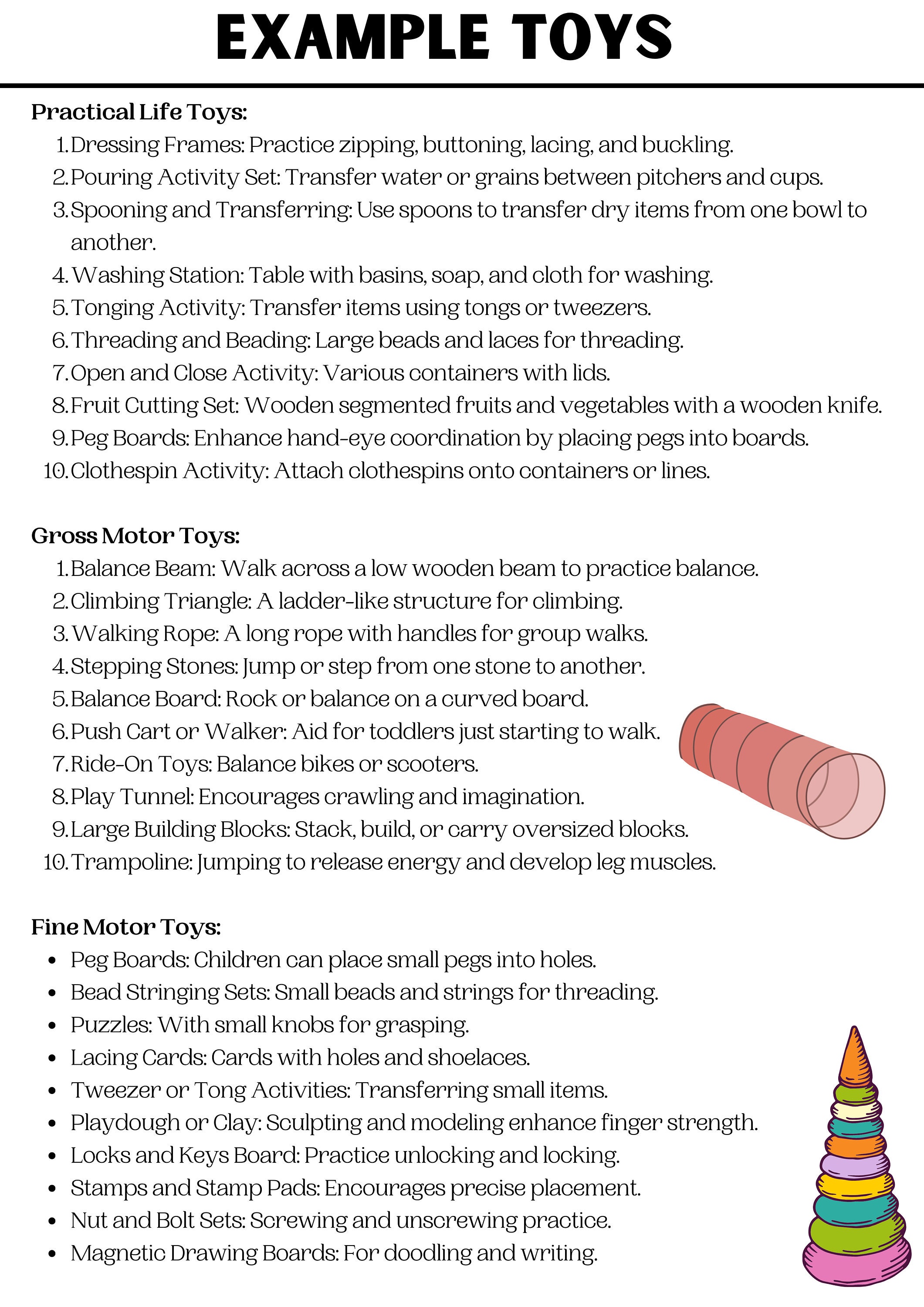 Minimal, Simple Tracker Chart Montessori Toy Rotation, Developmental ...