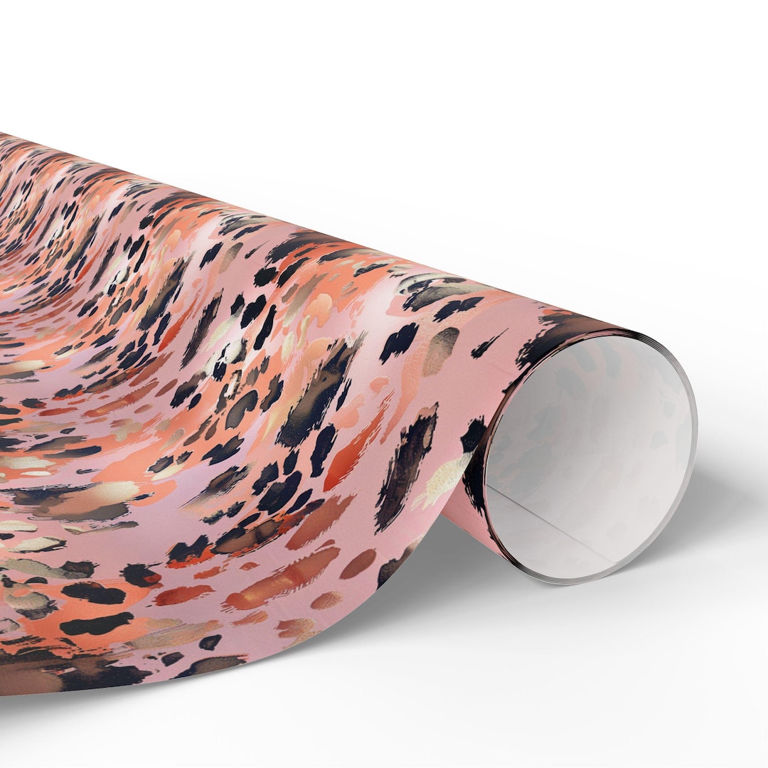 Colorful Leopard Print Wrapping Paper, Gift Wrap Paper, Leopard Print ...