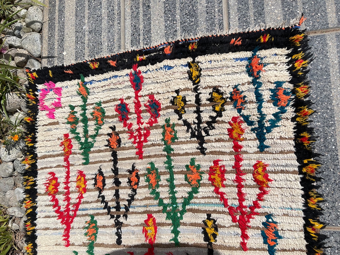 Beautiful Moroccan Carpet Azilal Vintage Azilal Rug Wool - Etsy