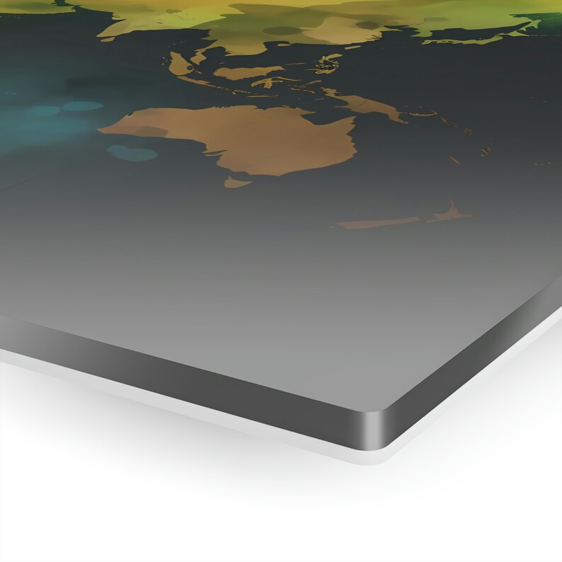 Colorful World Map Acrylic Wall Art - Etsy