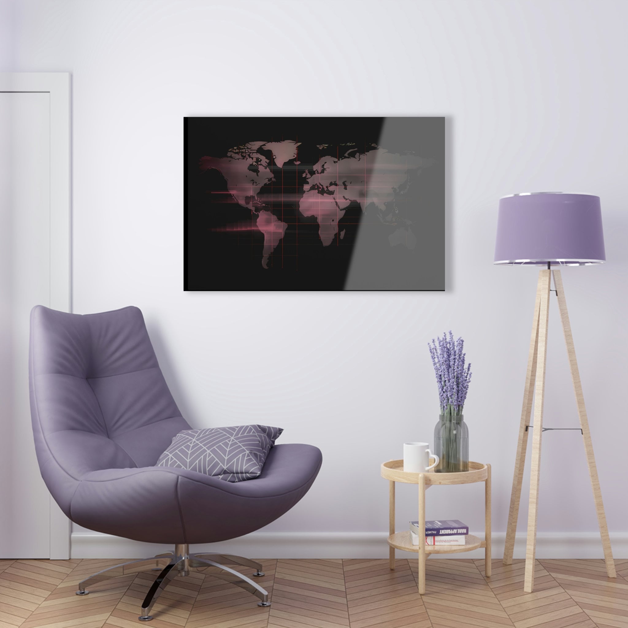Stylized World Map Acrylic Wall Art - Etsy