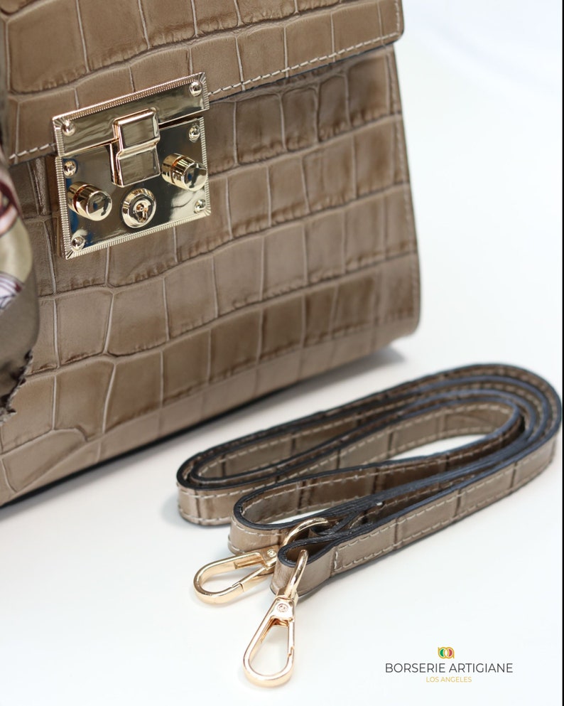 Luxury Italian Leather Handbag - Made in Italy Bag in Coconut Printed ...