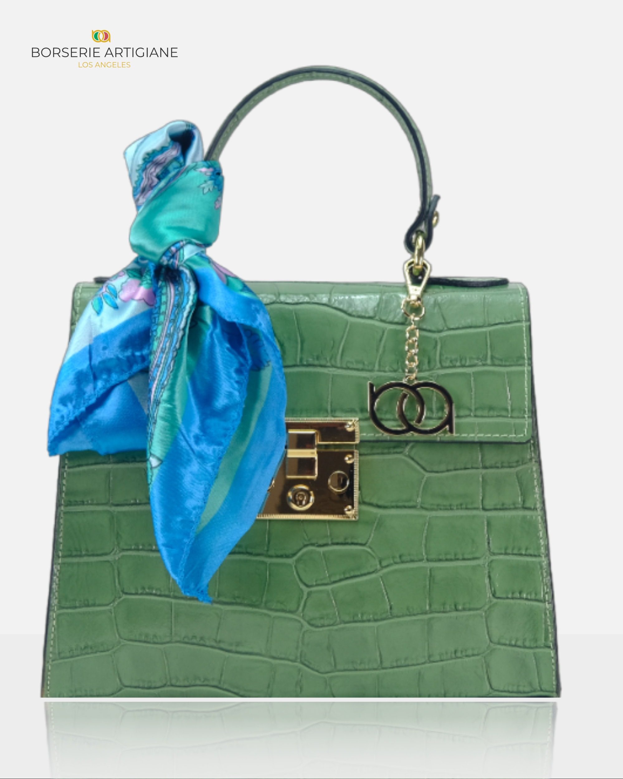 Luxury Italian Leather Handbag - Made in Italy Bag in Coconut Printed ...