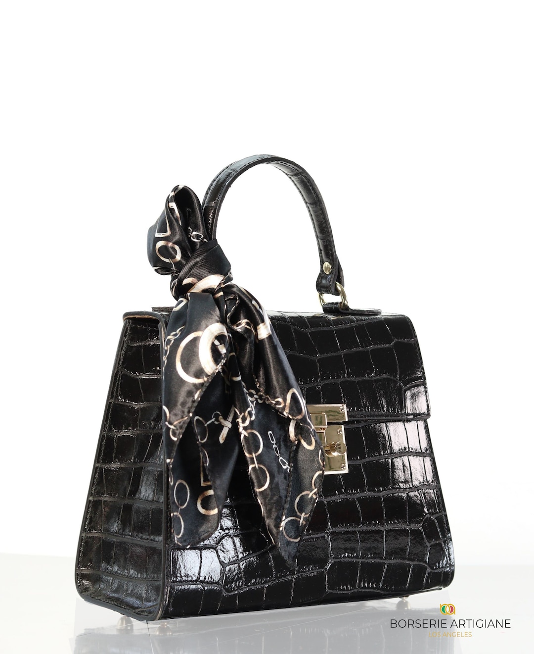 Luxury Italian Leather Handbag Made in Italy Bag in Coconut Printed ...