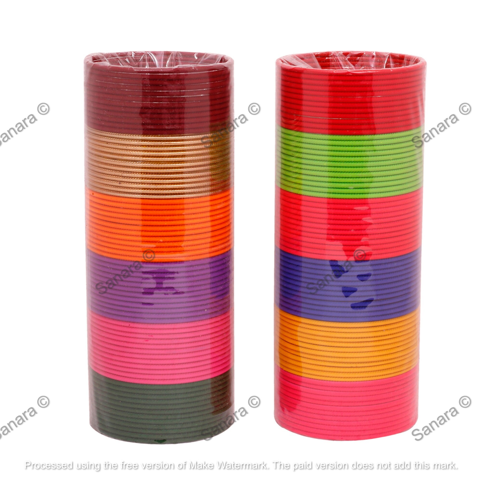 Indian Bollywood Traditional Velvet Multi 12 Color Metal Churi Bangles ...