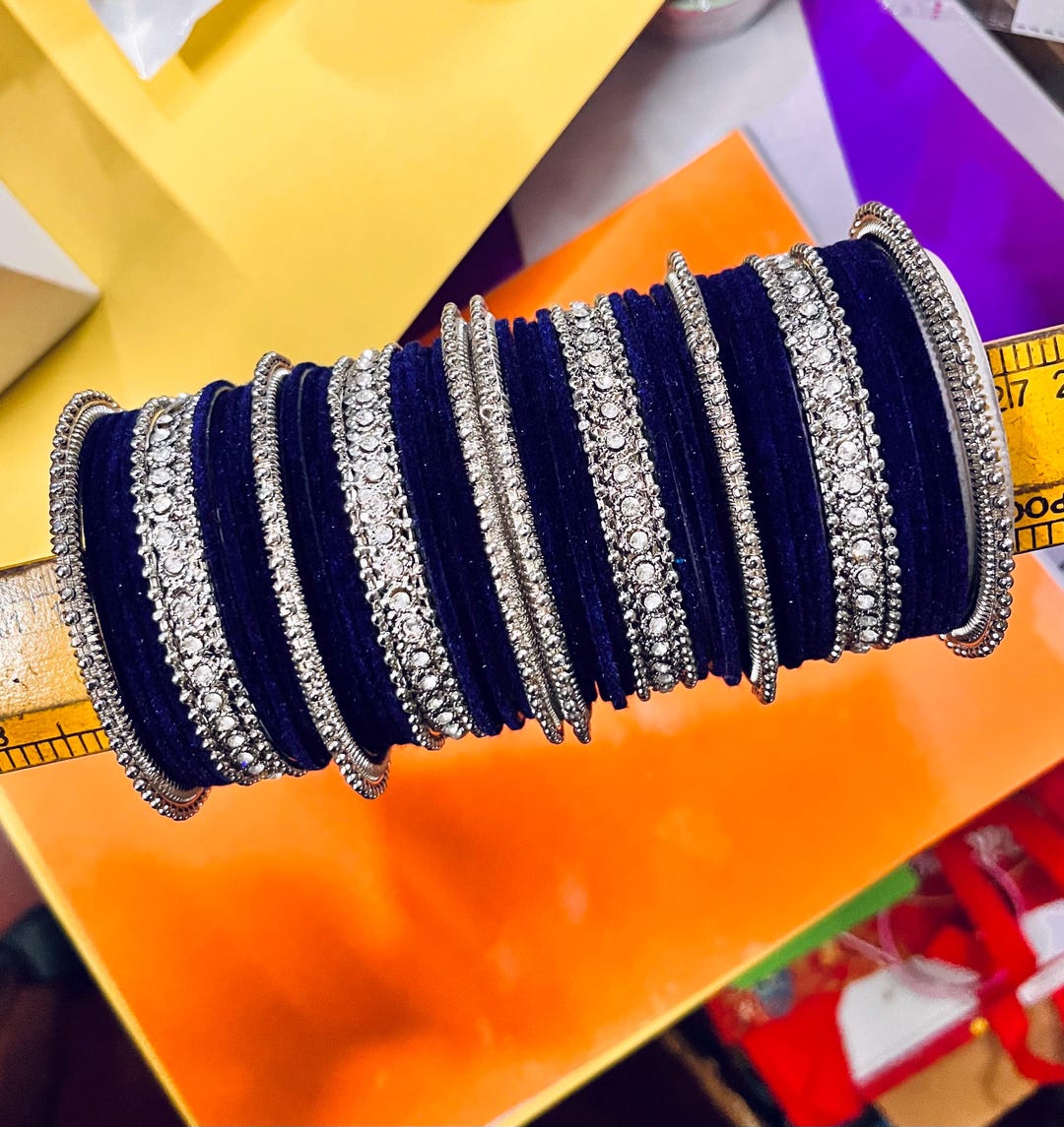 Indian Personalize Velvet Matching Bangles, Wedding Gift, Indian Gift ...
