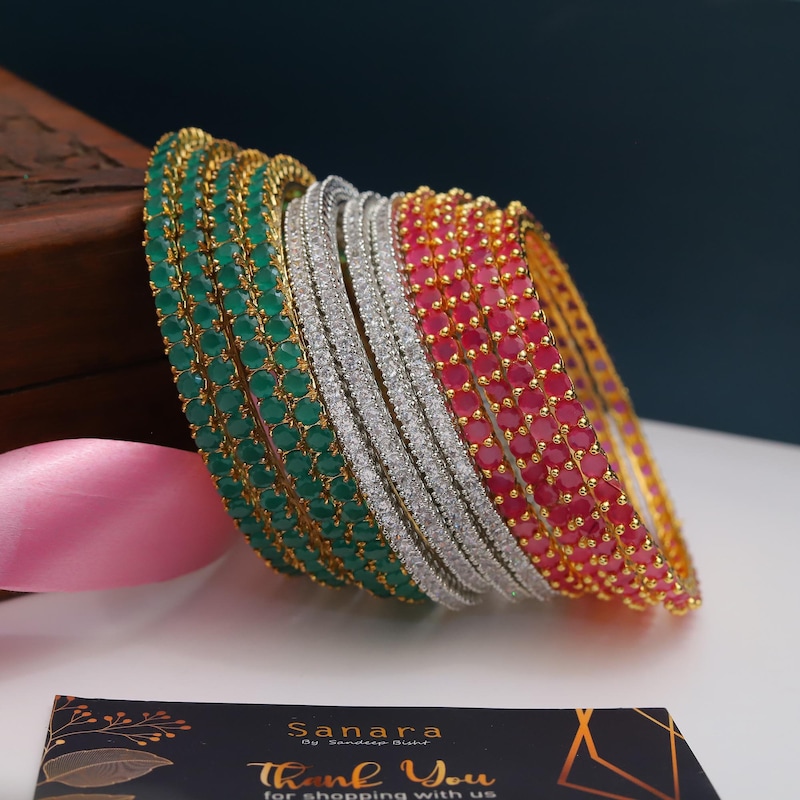Stone Bangles - Etsy