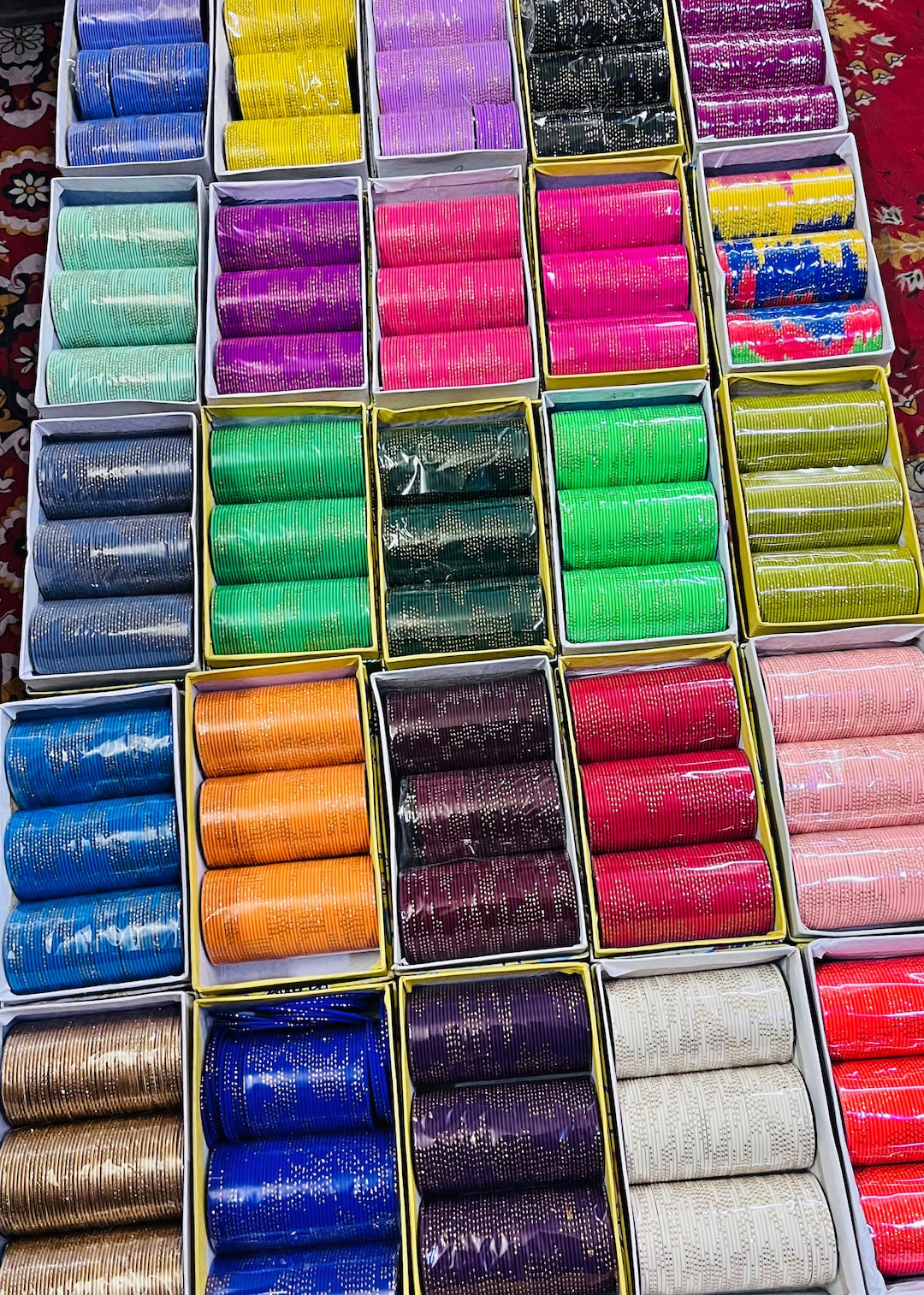 Indian Multi Colour Neon 48pc Matching Bangles, Wedding Metal Churi ...