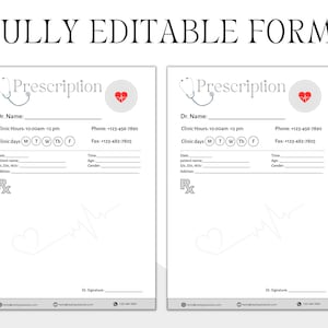 Editable Prescription Pad Template, Medical Prescription, Prescription ...
